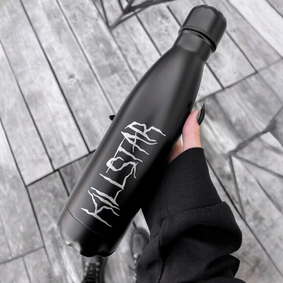 Killstar | Dining | Killstar Savasana Water Bottle Matte Black Gothic ...